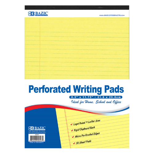 Canary Yellow Writing Pad (50 Sheets) #602 – Davis Distributors Inc